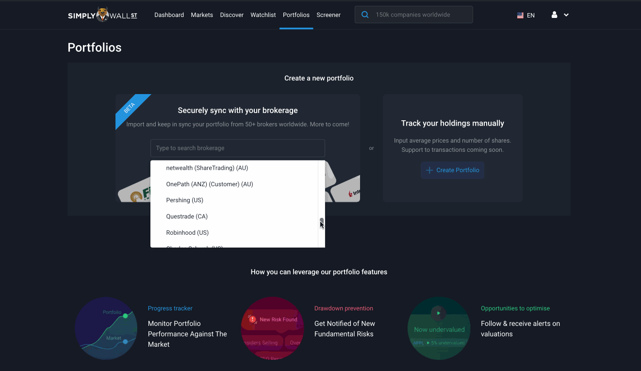Getting Started with Portfolios and its Benefits – Simply Wall St Help Center